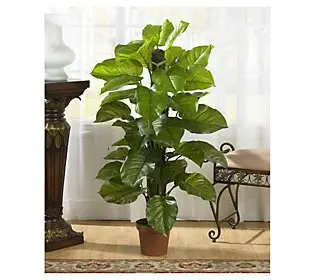 NEARLY NATURAL 52' Large-leaf Philodendron Plant Nearly Nat Ural