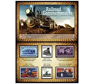 AMERICAN COIN TREASURES Railroad Stamp Collecti On - One-color