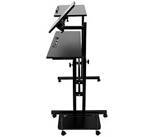 MIND READER Mobile Xl Sitting And Standing Work Station Desk