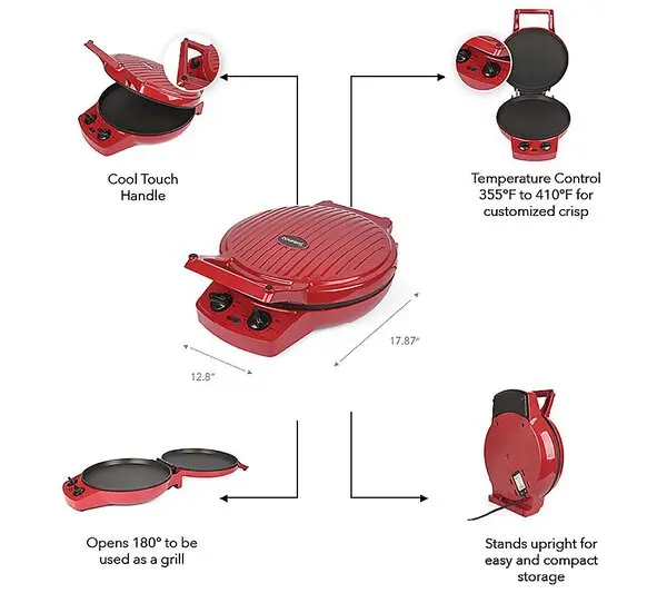 COURANT 12' Temperature-control Pizza Maker & G Ill