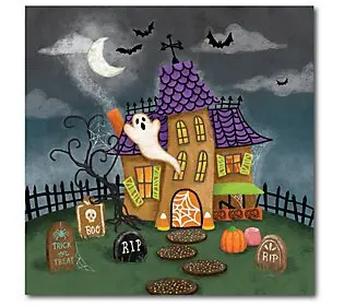 COURTSIDE MARKET Halloween Shanty 16x16 Canvas Al L Art - One-color