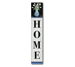 COURTSIDE MARKET White Tulips Home 7' X 40' Por Ch Sign - One-color