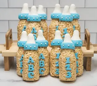 CREATIVE CRISPIES CO. Creative Crispies 12 Piece Blue Baby Bottle Gif Set - One-color