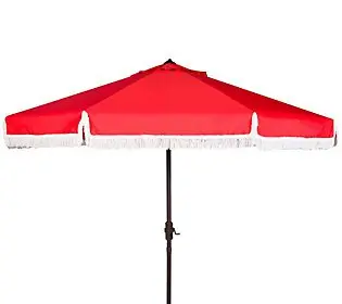 SAFAVIEH Milan Fringe 9' Tilt Umbrella - One-color