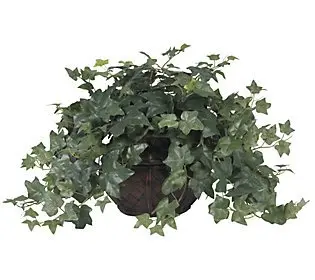 NEARLY NATURAL Puff Ivy With Vase Silk Plant By - One-color