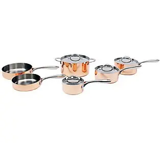 BERGHOFF 10-piece Polished Copper Cookware Set - One-color