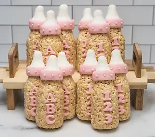CREATIVE CRISPIES CO. Creative Crispies 12 Piece Pink Baby Bottle Gif Set - One-color