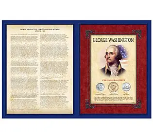 AMERICAN COIN TREASURES Famous Speech Series Georgewashington First Ina Ugural Address - One-color