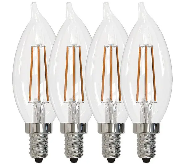 BULBRITE 4.5w Warm White Ca10 Led Chandelier Li Ght Bulbs, 4pk - One-color