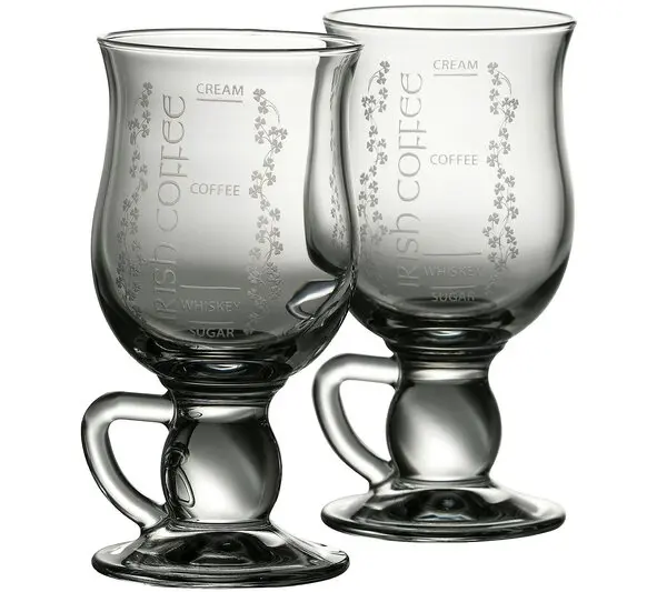 GALWAY Crystal Irish Coffee Glasses Set Of 2 - One-color
