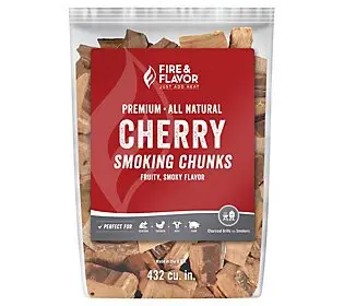 FIRE & FLAVOR 4lb Bag All Natural Smoking Cherr Y Wood Chunks - One-color