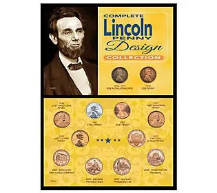 AMERICAN COIN TREASURES Complete Lincoln Penny Design Collection - One-color