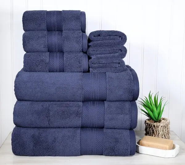 SUPERIOR Turkish Cotton 9-piece Solid Absorben Wel Set