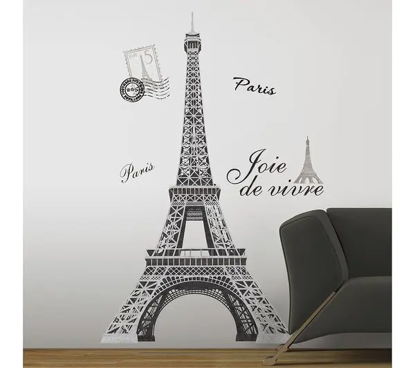 ROOMMATES Eiffel Tower Peel & Stick Giant Wall Decal