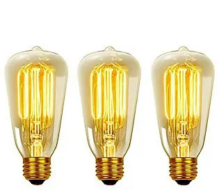 GLOBE ELECTRIC 3-pack 60w Vintage Edison S60 Li Ght Bulbs - One-color