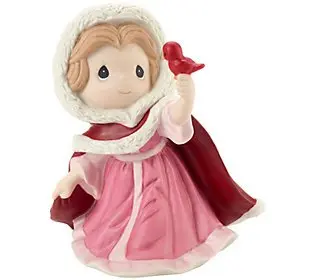 Disney Precious Moments Belle In Winter Dress F Igurine - One-color