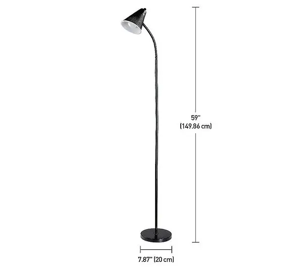 GLOBE ELECTRIC Single-light Flexible Gooseneck Led Floor Lamp