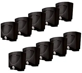 MAXSA 10-pack: Battery-powered Motion-activated Outdoor Night - One-color