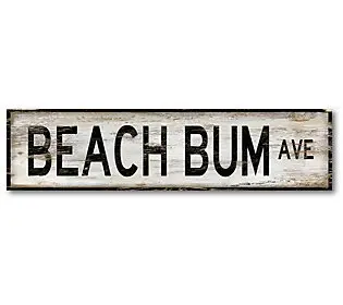 COURTSIDE MARKET Beach Bum 6' X 24' Wooden Pane L - One-color