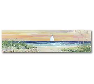 COURTSIDE MARKET Sailing Sunrise 6' X 24' Woode N Panel - One-color