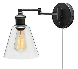 GLOBE ELECTRIC Leclair One Light Plug-in/hardwi Re Wall Sconce