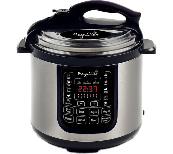 MEGACHEF 8-quart Digital Pressure Cooker W/ 13 Reset Features - One-color