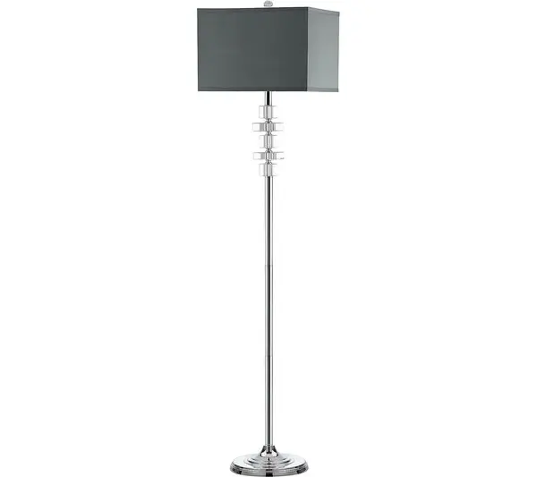 SAFAVIEH Times Square Floor Lamp Chrome With Sh De - One-color