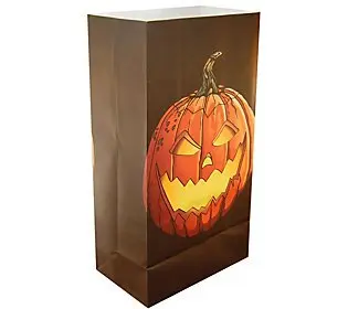 LUMABASE Set Of 24 Jack O' Lantern Luminaria Ba Gs - One-color