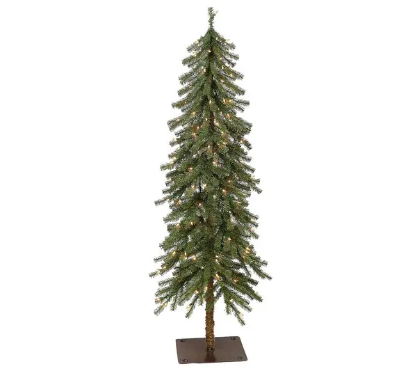 PULEO INTERNATIONAL Puleo Pre-lit 5' Alpine Artificial Christmas Tr Ee W/150 Light - One-color
