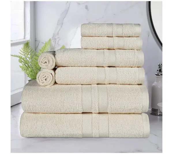 SUPERIOR Cotton Ultra Absorbent Solid 8-piece T Wel Set