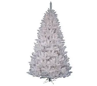 QVC 5.5' White Sparkle Spruce Tree With Led - One-color