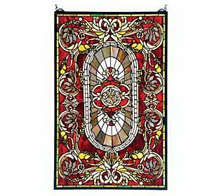 MEYDA Tiffany Style Regal Splendor Window Panel - One-color