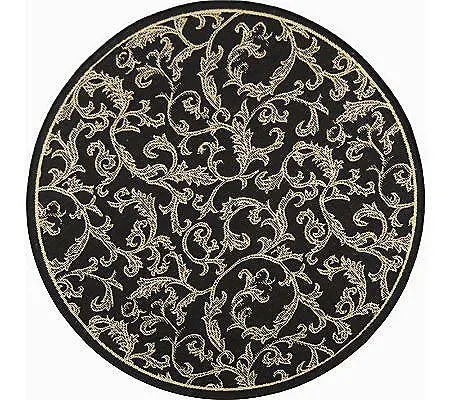SAFAVIEH Courtyard Vintage Vine 5'3' Round Rug - One-color