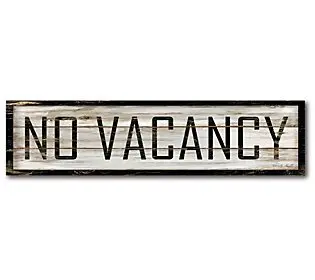 COURTSIDE MARKET No Vacancy 6' X 24' Wooden Panel - One-color
