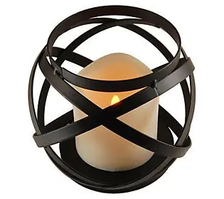 LUMABASE Intertwined Metal Lantern With Led Fla Meless Candle - One-color