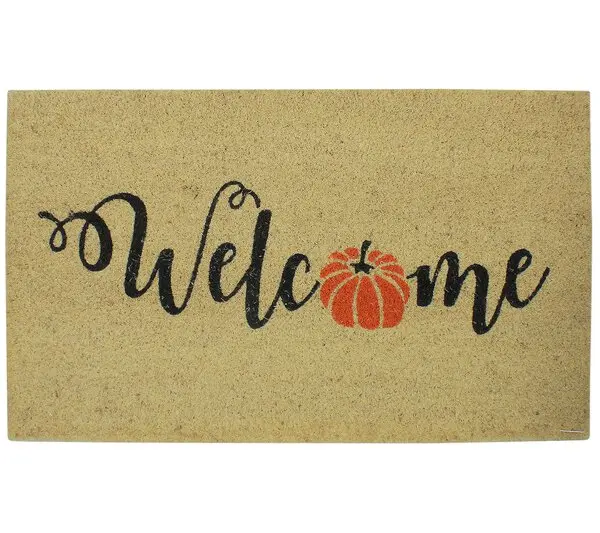 NORTHLIGHT Orange Pumpkin 'welcome' Harvest Doo Rmat 18' X 30 - One-color