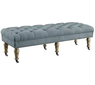 LINON Eva 62 Inch Stylish Upholester Ed Bench Seat - One-color