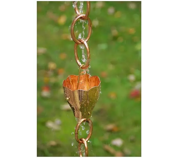 GOOD DIRECTIONS Pure Copper Crocus 8.5' Rain Chain Good Dire Ctions