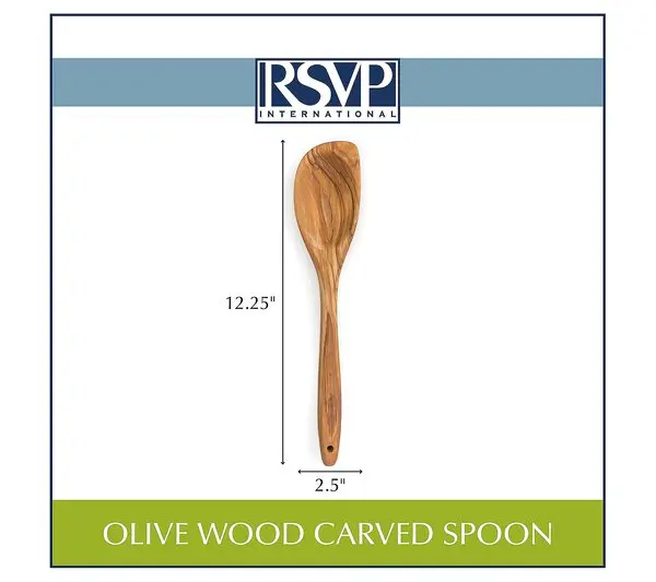 RSVP Olive Wood Curved Spoon