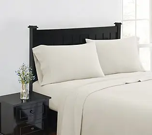 London Fog Solid Flannel Twin Sheet Set - One-color