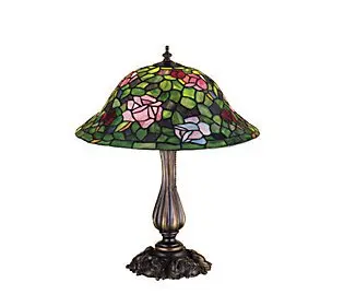 MEYDA Tiffany Style 20' Rose Bush Table Lamp - One-color