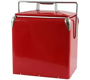 AMERIHOME Retro Style Picnic Cooler Red - One-color