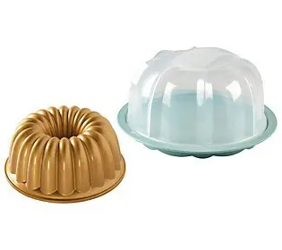 NORDICWARE Elegant Party Bundt Pan & Bundt Cak Keeper - One-color