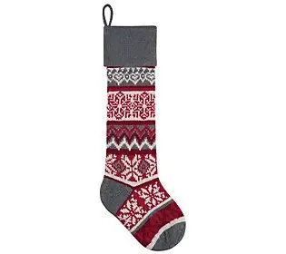 C&F HOME Winter Snowflake Stocking - One-color
