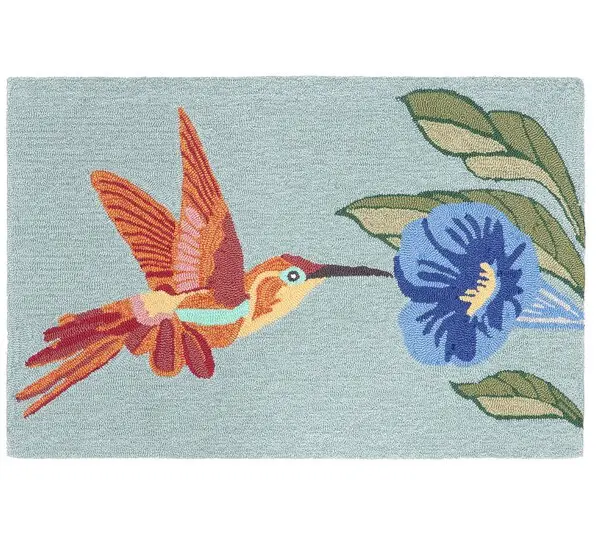 LIORA MANNE Frontporch Hummingbird In/out Rug S Ky 24' X 36 - One-color