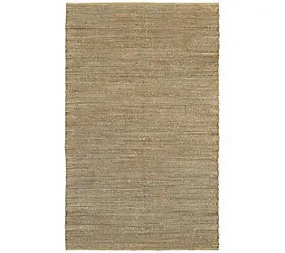 OX BAY TRADING CO. Ox Bay 5' X 7'9' Jute And Chenille Gray Plaid A Rea Rug - One-color