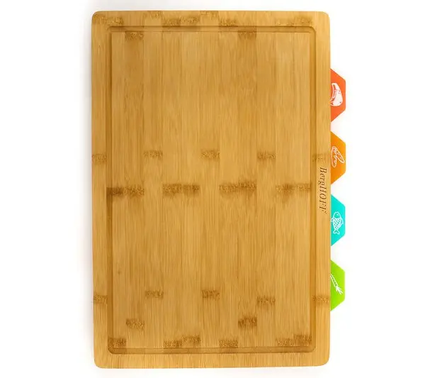 BERGHOFF Bamboo 5pc Cutting Board W/ 4 Muti-col Ored Inserts