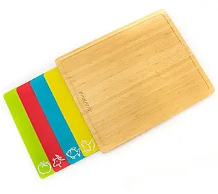 BERGHOFF Bamboo 4pc Cutting Board Set W/ 4 Inse Rts - One-color