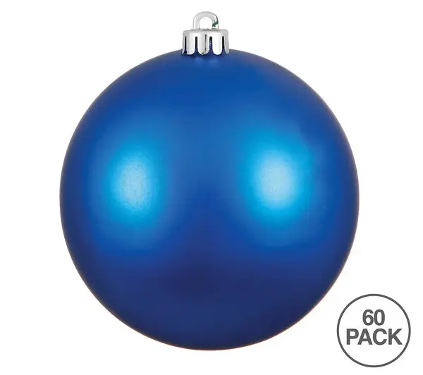 VICKERMAN 2.4' Matte Finish Ball Ornament 60/bo