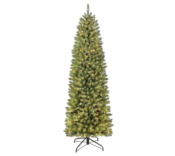 PULEO INTERNATIONAL Puleo 10' Pre-lit Pencil Fraser Fir Pencil Chri Tmas Tree - One-color